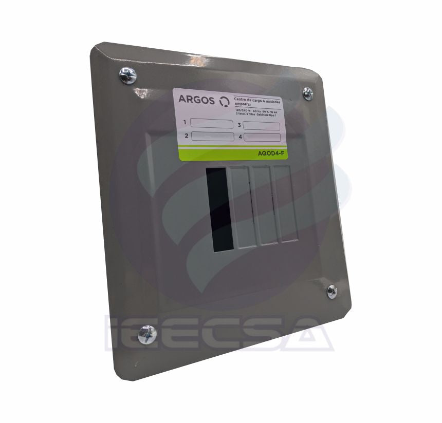 CENTRO DE CARGA PARA EMPOTRAR DE 4 PASTILLAS.- ARGOS – IEECSA